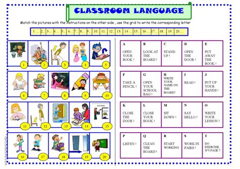 Classroom Language For Beginners English Esl Worksheets Pdf And Doc