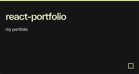 React Portfolio Codesandbox React Portfolio Codesandbox