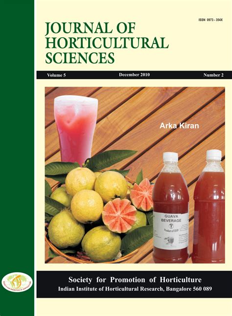 Vol 5 No 2 2010 Journal Of Horticultural Sciences