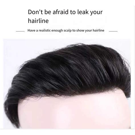 Men And Women S Forehead Hairline Repair Paste Real Hair Point Button