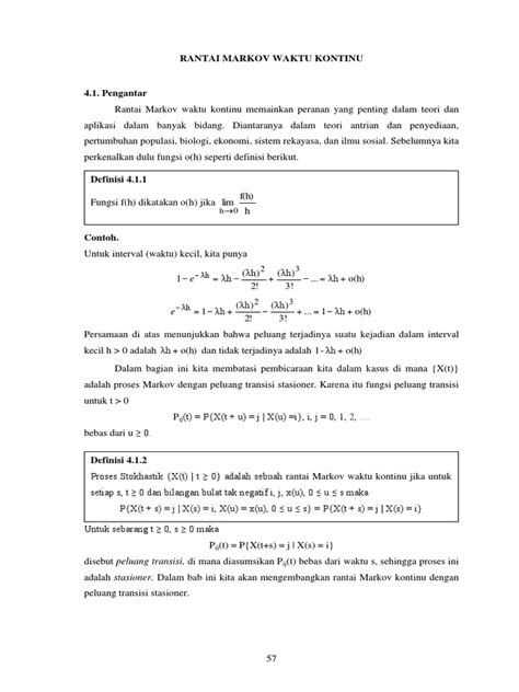 Rantai Markov Waktu Kontinu Dan Proses Stokhastik Pdf