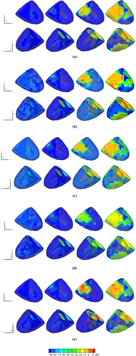 The Tmps Distribution On The Ventricular Surface At Four Sequential