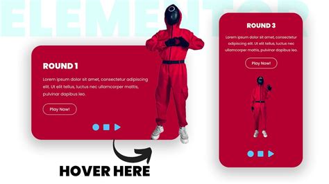 squid game hover effect using elementor wordpress elementor pro