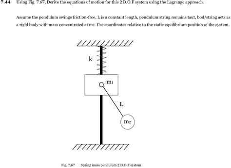 Solved Equations Of Motion Using Lagrange Approach For 2