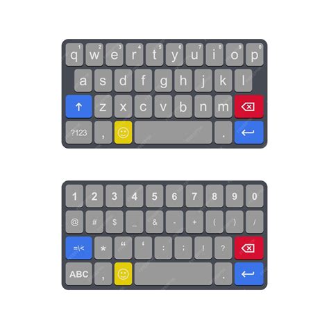 Premium Vector Virtual Keyboard Vector Illustration Qwerty Virtual Keyboard Concept For Ui Ux