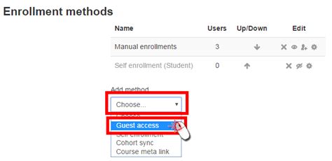 Enable Guest Access For Moodle Courses Olet Knowledge Base