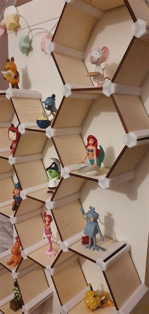 Archivo 3d Gratis Estantería Hexagonal Modular Remix 🏠 ・modelo De