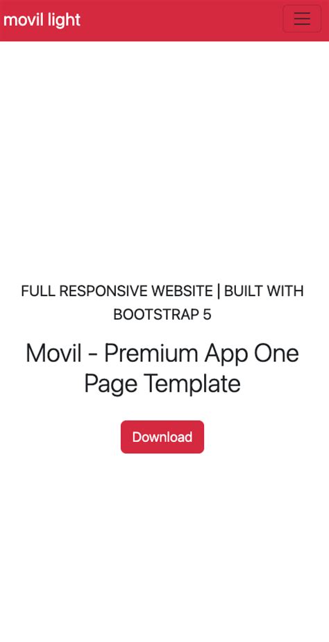 Sitio Web Responsivo Construído Con Bootstrap 5 Movil Light