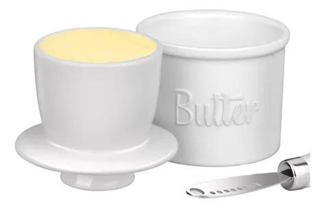 Butter Crock Mantequilla Francesa Con Línea De Agua Para Mo Meses