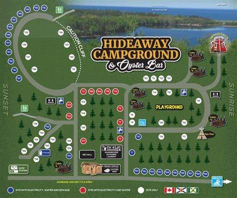 Campground Map Hideaway Campground And Oyster Market