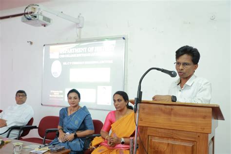 Department Of History Cms College Kottayam Organized Drcv Cheriyan