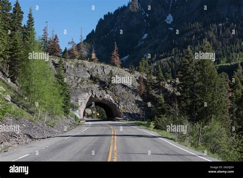Rocky Overpass And Tunnel Along The Million Dollar Highway Below Ouray
