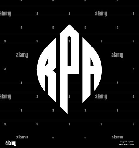 RPA Circle Letter Logo Design With Circle And Ellipse Shape RPA Ellipse Letters With