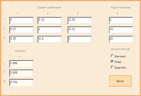 Solving A System Of Linear Equations CodeProject