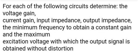 For Each Of The Following Circuits Determine The Chegg