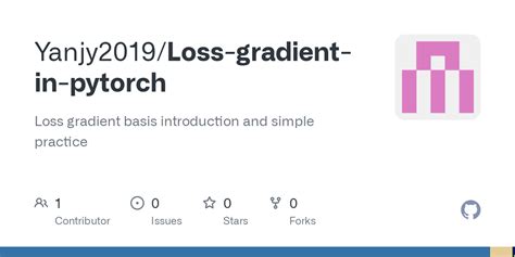 Github Yanjy2019loss Gradient In Pytorch Loss Gradient Basis Introduction And Simple Practice