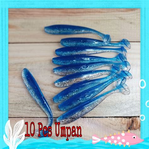 jual 10 pcs umpan pancing ikan flashing jig lure bait burle shopee