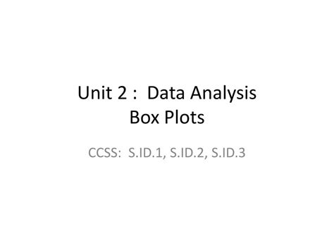 Ppt Unit 2 Data Analysis Box Plots Powerpoint Presentation Free Download Id 2308523