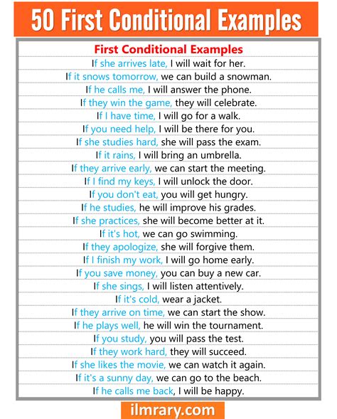 50 First Conditional Example Sentences In English With Pdf Basic English Sentences English