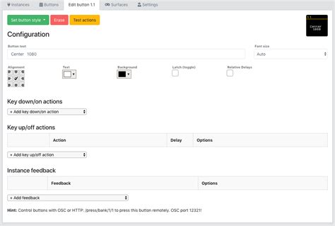 After Importing Config Files Some Buttons Do Not Show The Actions In