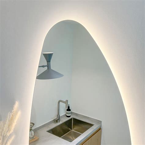 아워프레임 조약돌 벽거울 Led 간접조명 화장대 욕실 거울 아워프레임