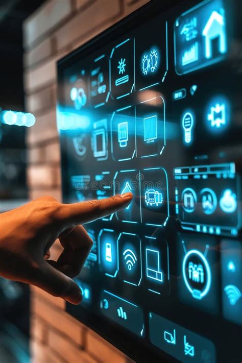 hands programming or setting up smart home automation smart control