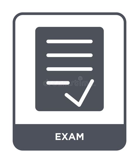 Exam Icon In Trendy Design Style Exam Icon Isolated On White