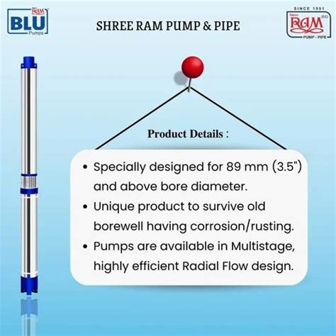 v4 submersible pump shree ram v4 blu submersible pump 2 00 hp x 8 stg