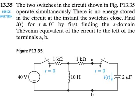 Solved The Two Switches In The Circuit Shown In Fig Chegg Com
