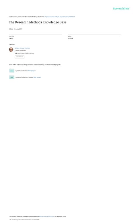 The Research Methods Knowledge Base