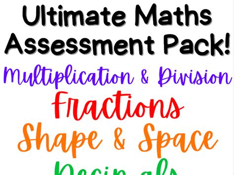 Ultimate Maths Assessment Pack Teaching Resources