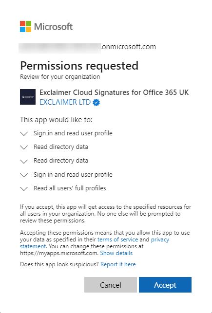 Enable Azure AD Access Exclaimer Knowledge Base