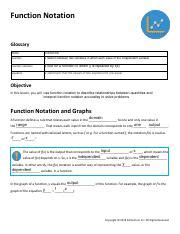 3 03 Guided Notes Function Notation Pdf Function Notation Glossary TERM DEFINITION Function A