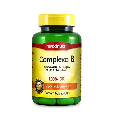 Complexo B 100 Idr 60 Cápsulas Maxinutri Nattu Natural Atacado Brasil