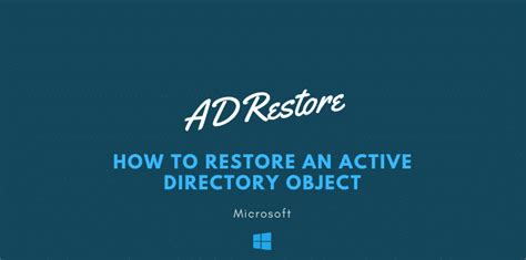 Restore Ad Objects How To Restore Deleted User Accounts In Active Directory With Microsoft Ldp