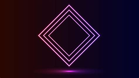 Premium Vector Rectangular Neon Frame Design Neon Squares