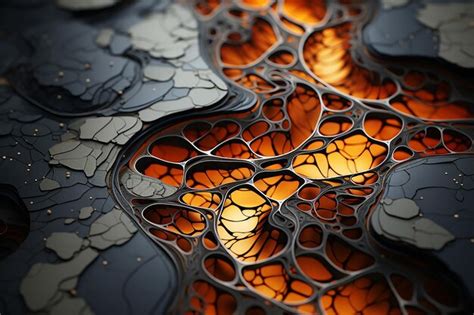 Premium Ai Image Organic Fractal Patterns Emerging From Natural Stone