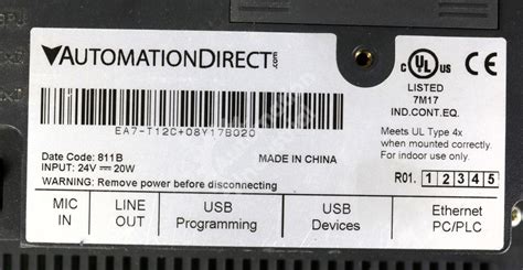 Ea7 T12c By Automation Direct C More 12 In Touch Screen Hmi Ea7 Series Automation Industrial