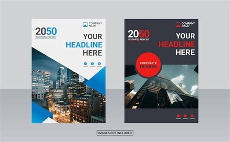 창의적인 기업 책 표지 디자인 프리미엄 벡터