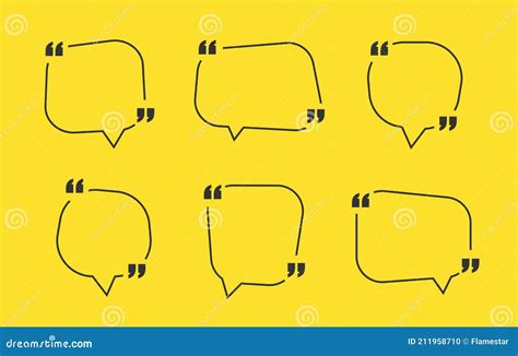 Quote Box Frame Big Set Quote Box Icon Texting Quote Boxes Stock