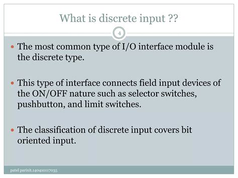 Discrete Input Module Block Diagram And Wiring In Plc Pptx