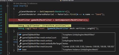 Unity GameObject Mesh Vertices Array Is Empty Game Development Stack Exchange