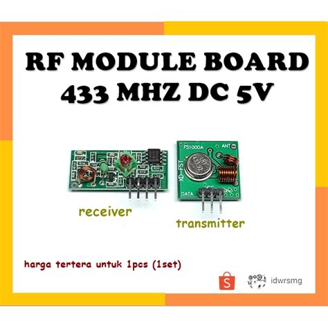 Jual RF MODULE BOARD 433 MHZ DC 5V Wireless Transmitter And Receiver 433Mhz Shopee Indonesia