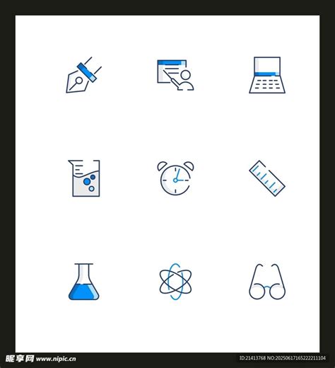 科学实验相关图标集设计图logo设计广告设计设计图库昵图网