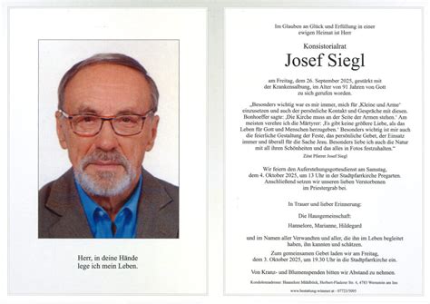 Josef Siegl Bestattung Langer