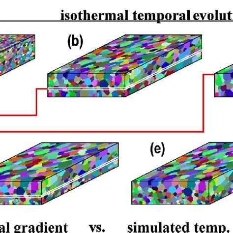 Simulated Grain Growth In Thin Films The Top Row Shows The 3d