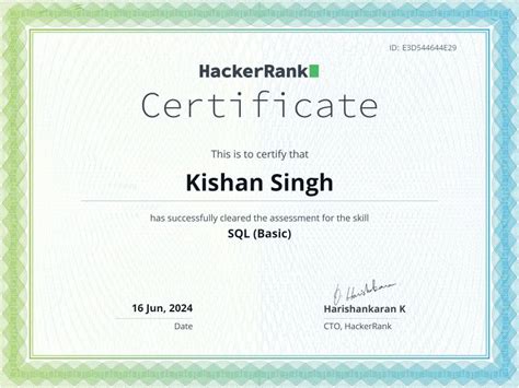 kishan singh on linkedin sql certification dataanalysis hackerrank