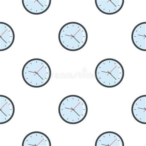 Round Analog Clock Face Pattern Seamless Stock Vector Illustration Of Minute Concept