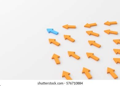 Leadership Concept Blue Leader Arrow Leading Stock Illustration Shutterstock