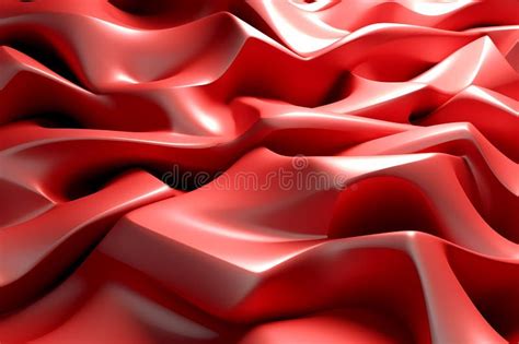 3d Abstract Red Wave Art Background Generative Ai Stock Illustration Illustration Of Vivid